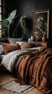 20 Dark & Rusty Boho Bedroom Decor Ideas
