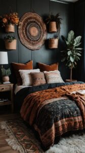 20 Dark & Rusty Boho Bedroom Decor Ideas