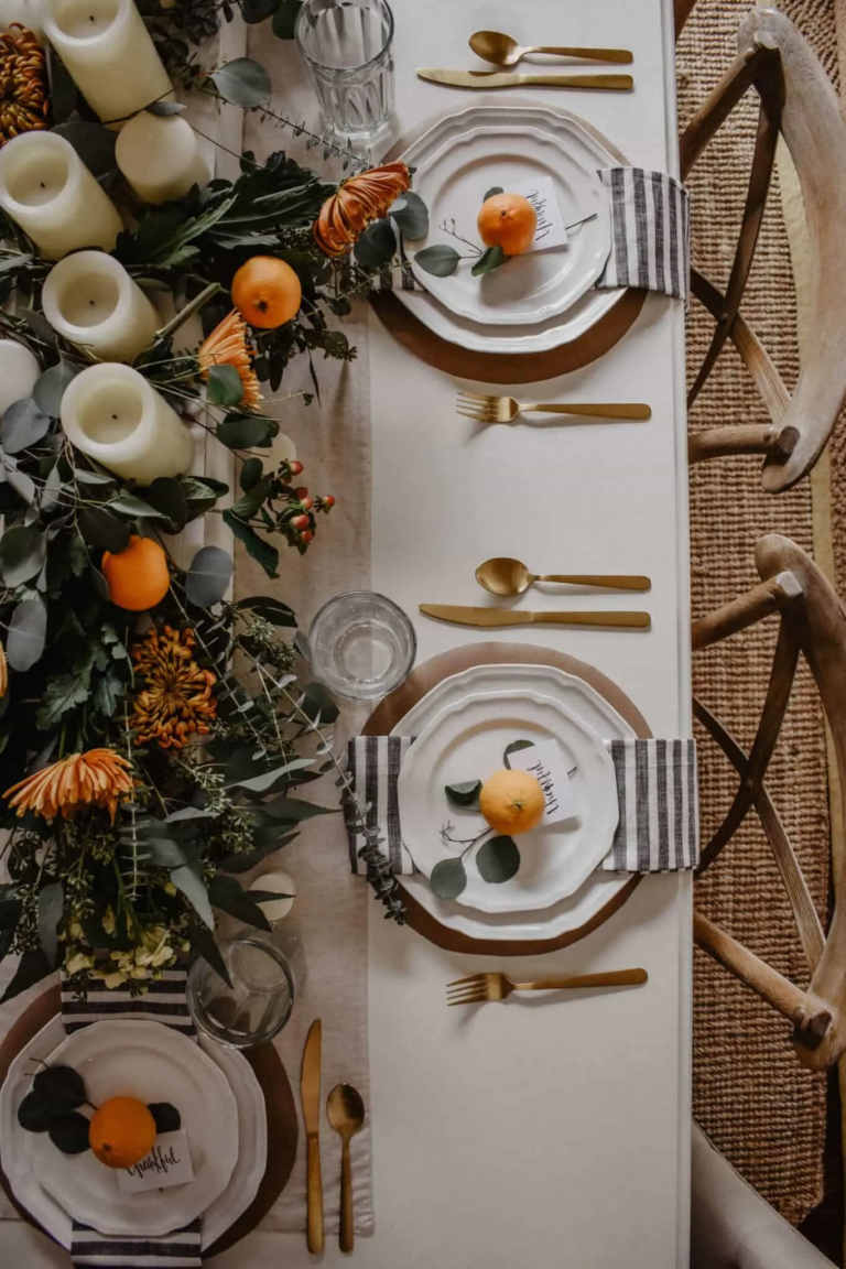 130+ Modern Thanksgiving Table Settings Ideas