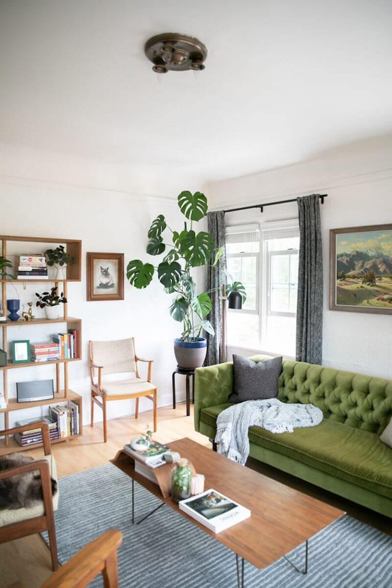 20 Natural Green Boho Living Room Ideas