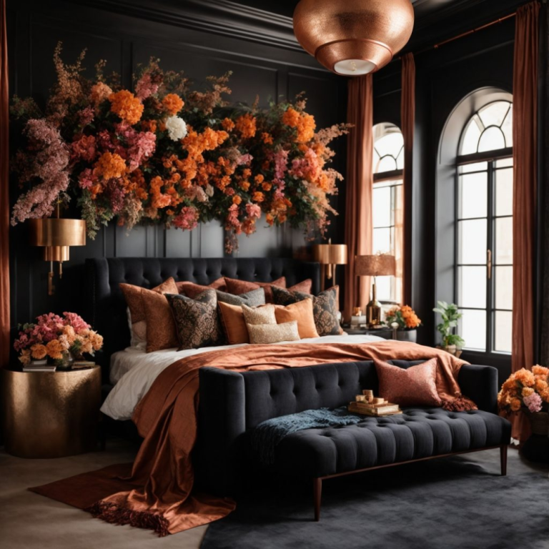 Inspiring Black And Copper Bedroom Ideas